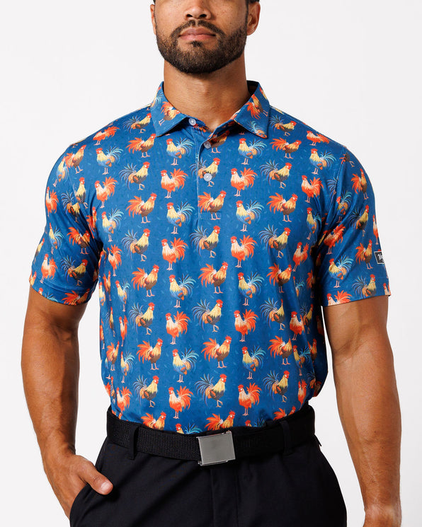 Cocky Rooster Collection | Waggle Rooster Hat | Rooster Golf Polo