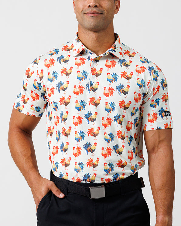 Cocky Rooster Collection | Waggle Rooster Hat | Rooster Golf Polo